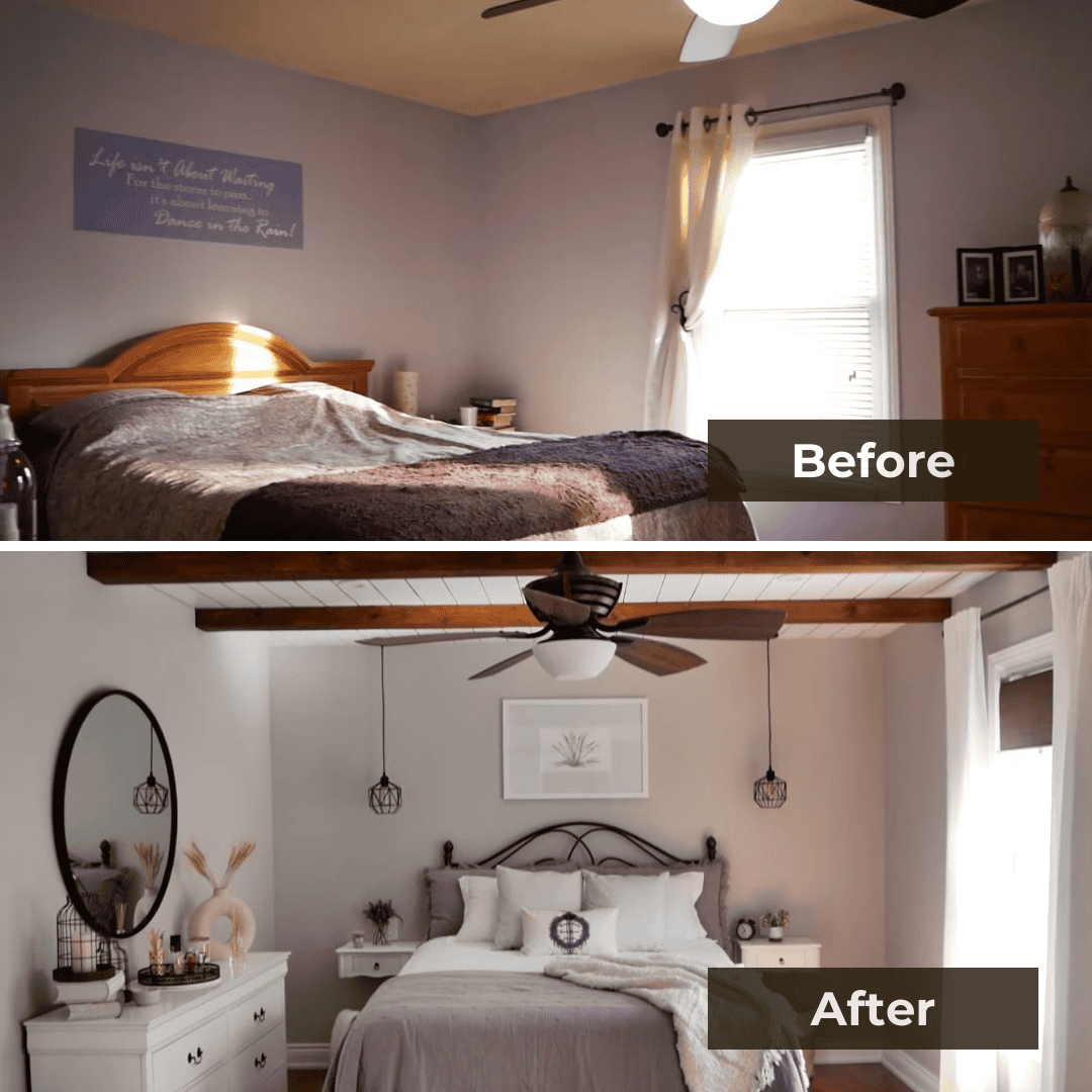 Before & After: Farmhouse Bedroom - Amazing Home Decor
